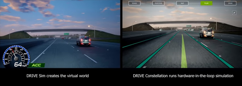 Simulador da Nvidia para automóveis autónomos